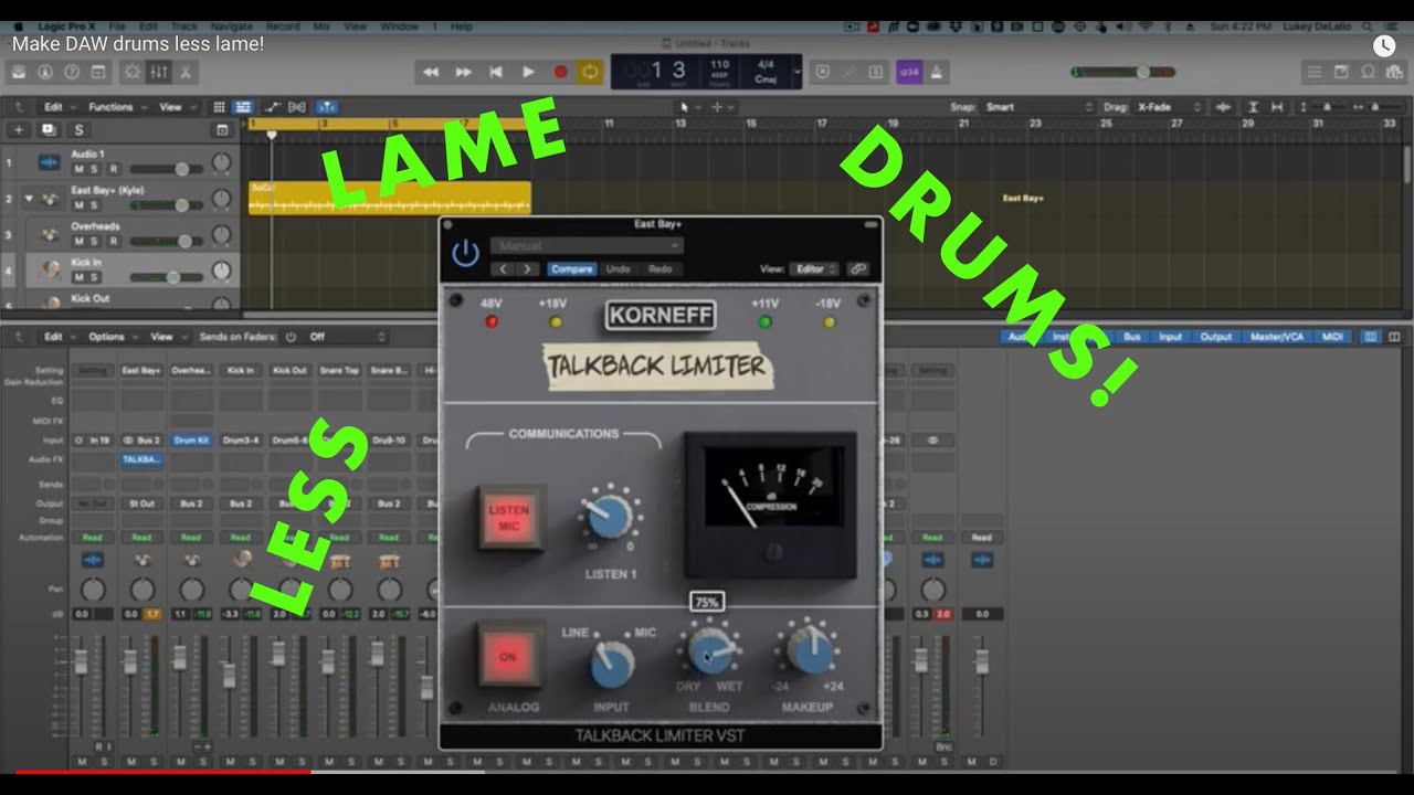 How to get great drum sounds with Korneff Audio's Talkback Limiter ...