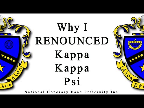 Denouncing Kappa Kappa Psi....MOST Fraternities and Sororities are the same.