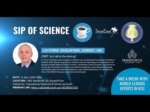 Sip of Science - CRRT: Is it all in the timing? (Lui Forni)
