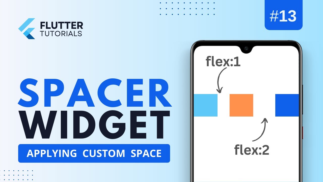 Flutter spacer widget - Creates adjustable spacing between widgets