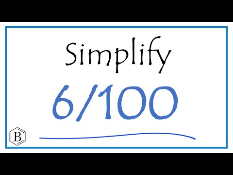 How to Simplify the Fraction 6/100