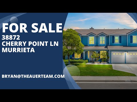 FOR SALE ** CENTRAL PARK*** 38872 Cherry Point Ln, Murrieta