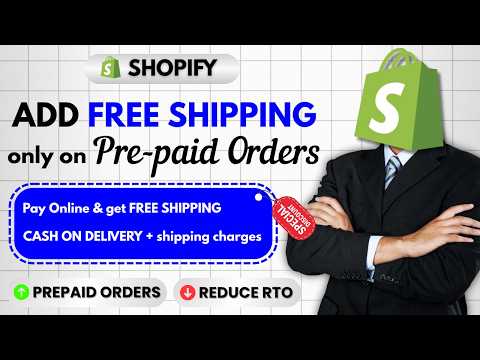 How to give Free Shipping on Online (PRE-PAID) payments and charge for COD orders