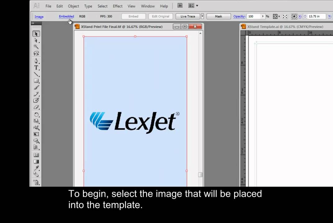 Using Expand Banner Stand Templates in Adobe Illustrator