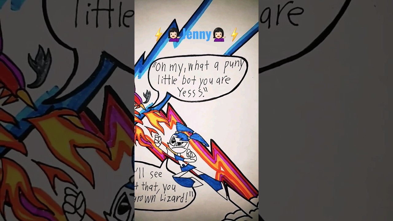 ⚪🔵⚡Jenny (XJ-9) Crossover FanArt⚡🔵⚪