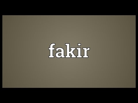 Fakir Meaning