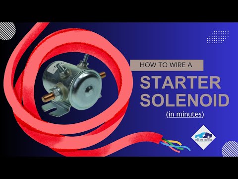How to wire a starter solenoid in MINUTES