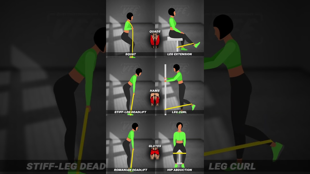 🦵 6 RESISTANCE BAND EXERCISES FOR STRONG LEGS!