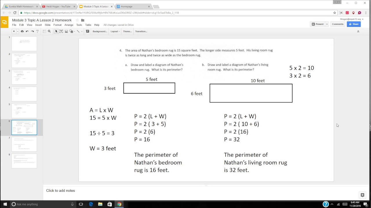 Module 3 Topic A Lesson 2 Homework