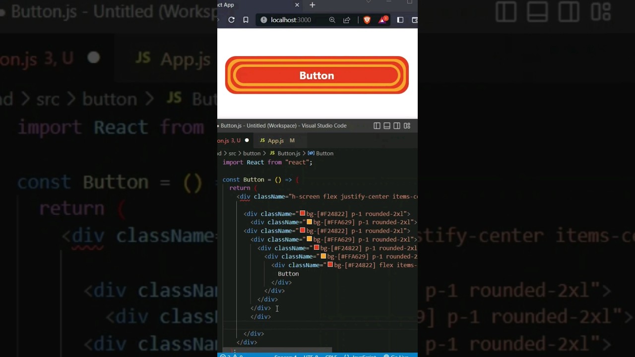 Uncommon button with ReactJS and Tailwind CSS