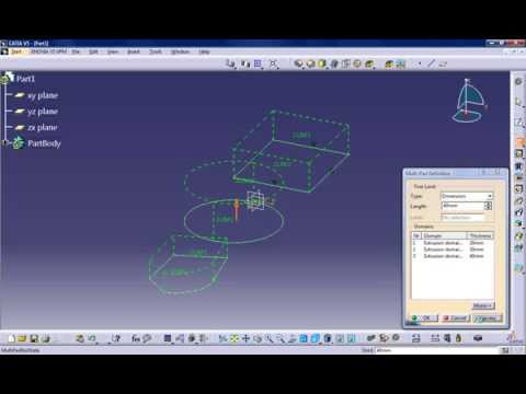 Videotutorial de Catia V5: Extrusión múltiple (Multi-Pad) « Ingelibre