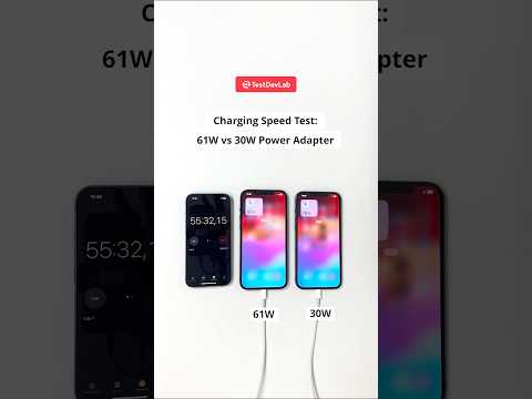 ⚡️ 61W vs. 30W adapter on iPhone 12 Pro Max - does it matter? 🤔#charging #iphone #tech #techreview