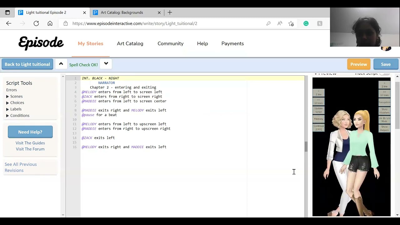 episode tutorial entering and exiting