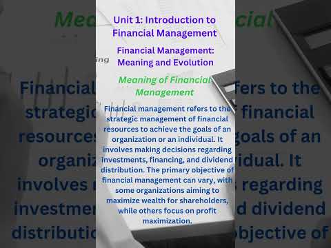 Meaning of Financial Management