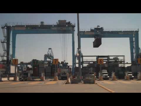 Maersk APM Shipping Container Terminal Port In Portsmouth Virginia