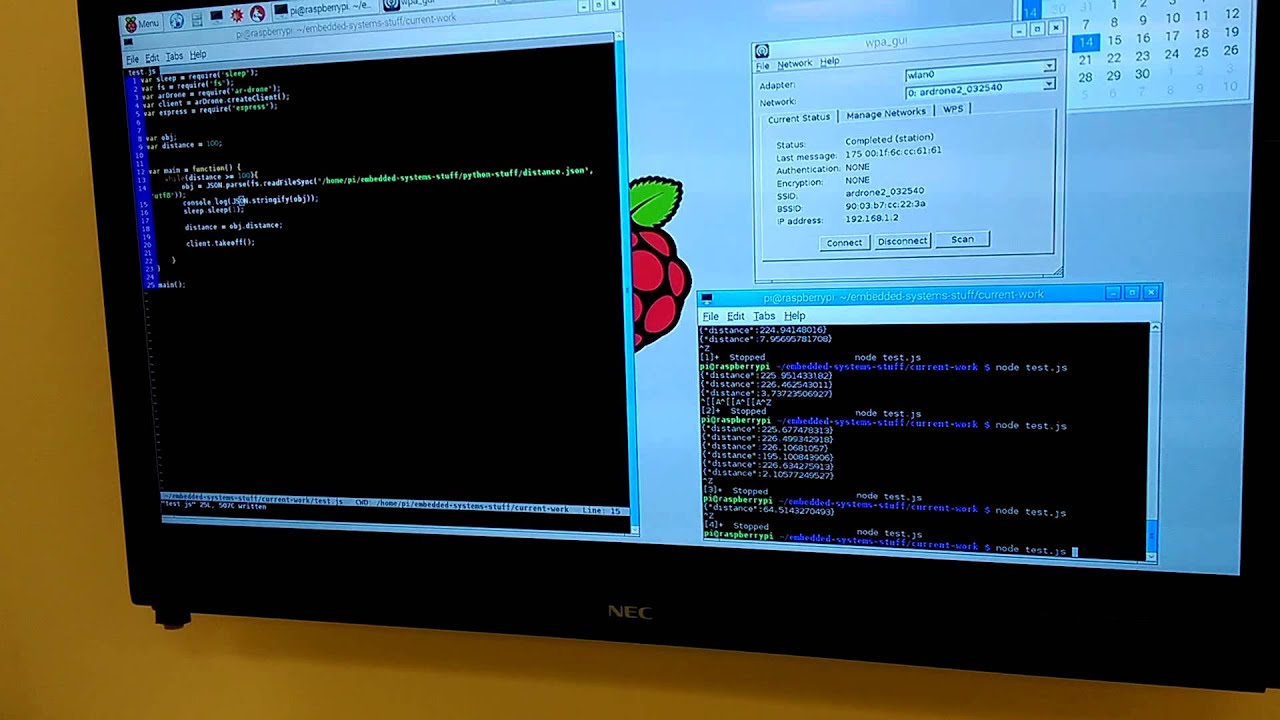 Nodejs Ardrone with python demo