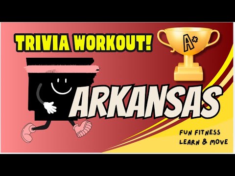 Arkansas Trivia Workout! Fun Family Fitness For Kids! Learn And Move! Brain Break | PE