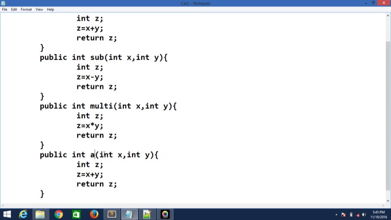simple java calculator program using methods