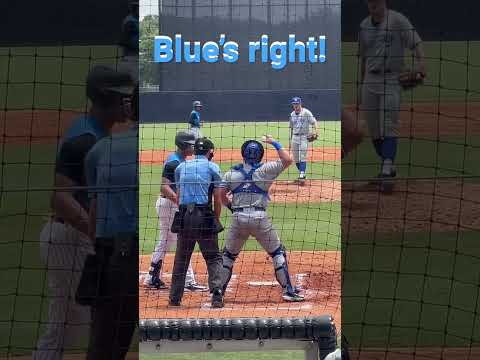 When Blue gets the call right. Ump calls ball, catcher appeals. ABS is used. Call is upheld. BALL