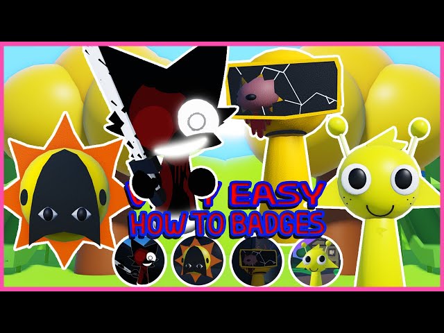 Roblox -Anniversary Event - How to get 4 NEW BADGES in 3D Sprunki RP ...