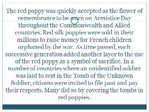 The Red Poppy -- An Enduring Symbol of Sacrifice and Hope
