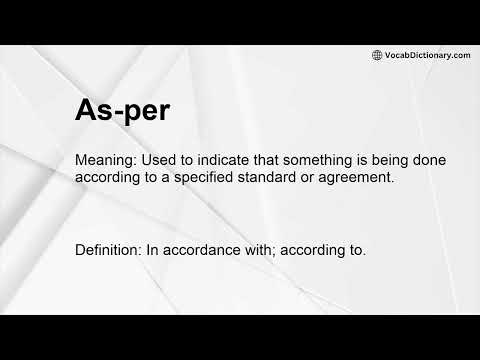 As-per Meaning
