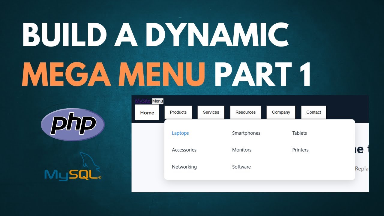 Build a Dynamic Mega Menu with PHP, MySQL, HTML, CSS, and JS | Part 1