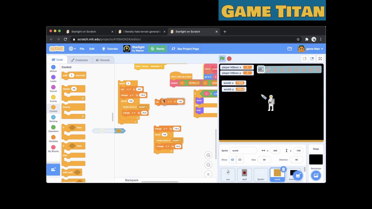 I literally hate terrain generation. | Scratch Forum Replies