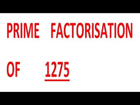 PRIME FACTORISATION OF 1275
