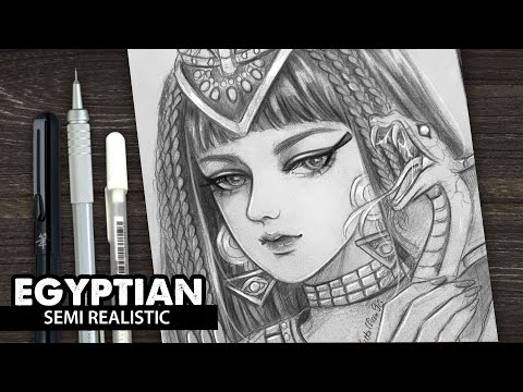 How to Draw Cleopatra Step by Step – I'm Youtuber – Follow my videos to ...