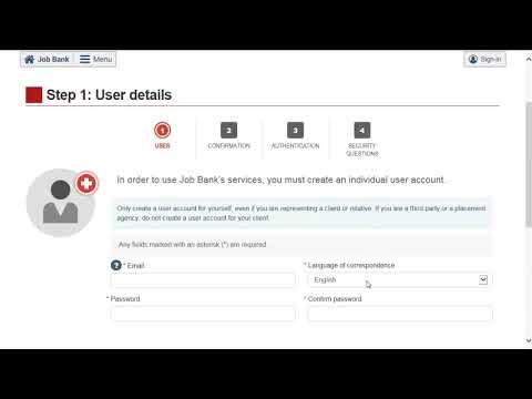 How to Create a User Account | Job Bank