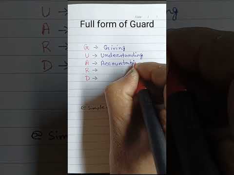 Full form of Guard# reels# shorts# ytshorts# education# simple English with pranay# online# class#