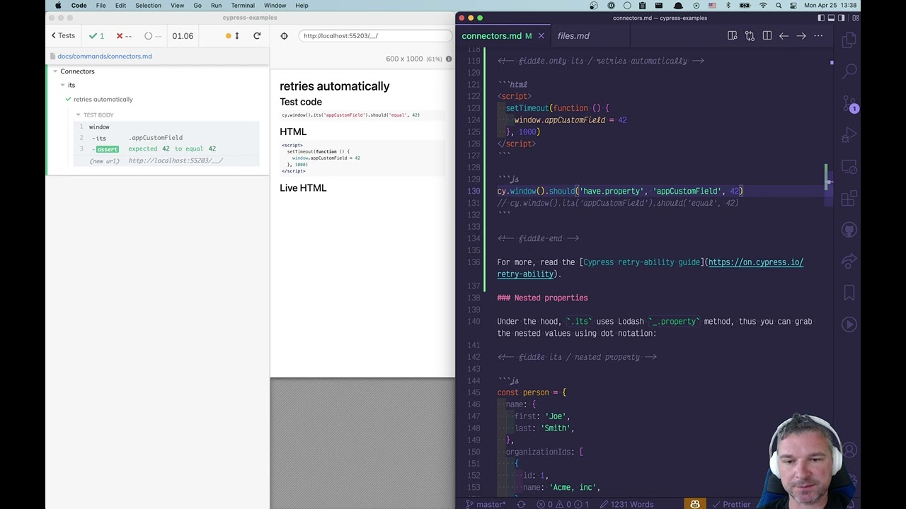 The cy.its Command Examples With Retries And Without