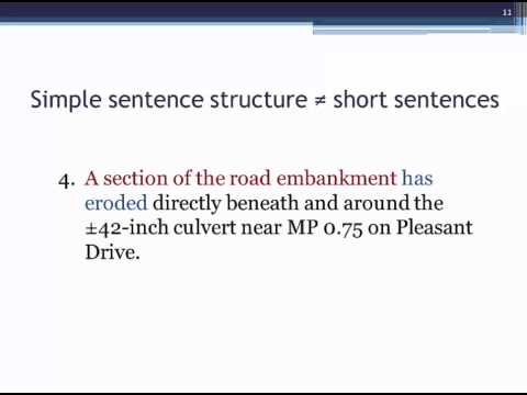 Language Unit 3 - Effective Simple Sentence Structure