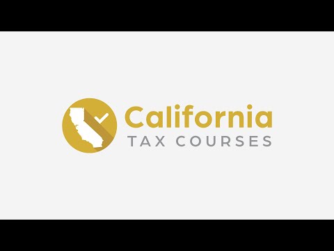 California Tax Courses Welcome Video