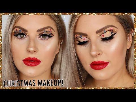 Christmas Lights Makeup Tutorial! ๐ EASY Christmas Glam