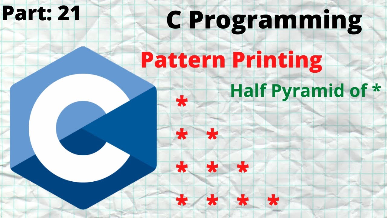 Pattern Programs in C | Half Pyramid Pattern | * ** *** **** in c practically | #patternprinting