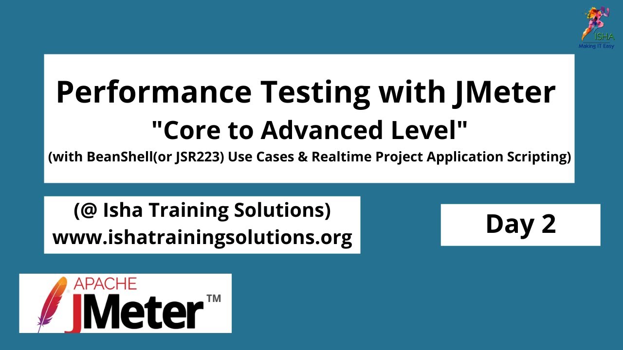 JMeter Core to Advanced with BeanShell Day 2 Pls contact or whatsapp us on +91-8019952427 to enroll