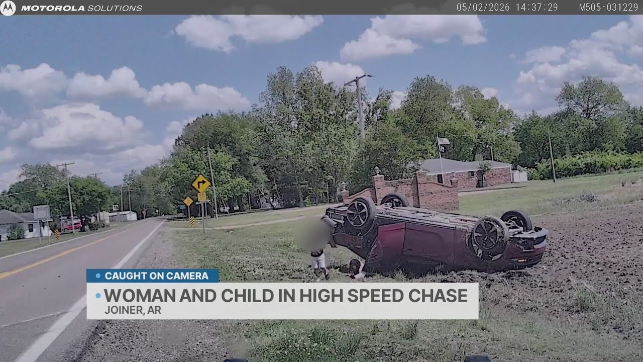 3-year-old walks away from rollover crash during AR trooper pursuit