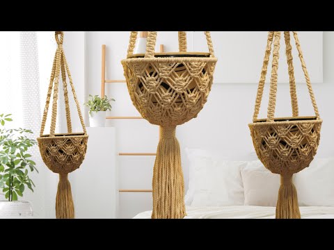 DIY| A Unique Macrame Plant Hanger with Alternating Fishbone Pattern: Detailed Step by Step Guide