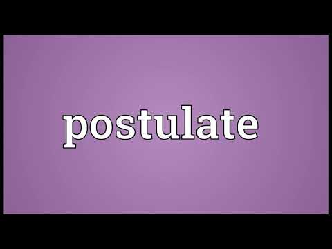 postulate meaning in English