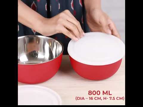Microwave Safe Stainless Steel Food Storage Containers set of 3 with lid for kitchen #containers