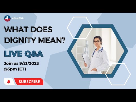 Exploring Dignity: CNA Q&A Livestream on the Meaning of Dignity in Healthcare