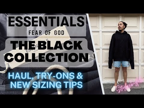 ESSENTIALS The Black Collection 2023 Haul - New Sizing Review, Try ons PLUS Styled Fits 😎