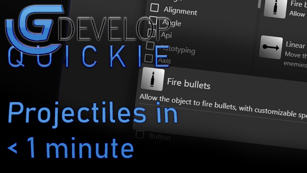 Projectiles in less than a minute in GDevelop