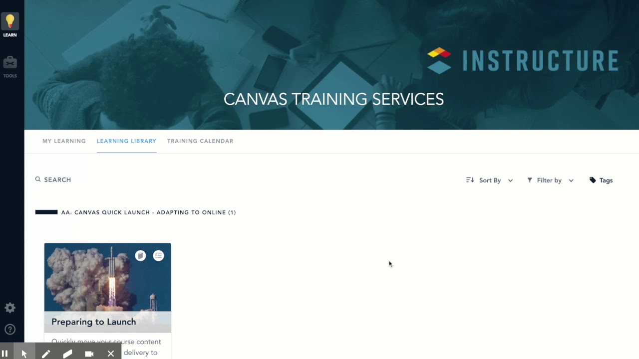 Accessing the Canvas LMS Training Services Portal