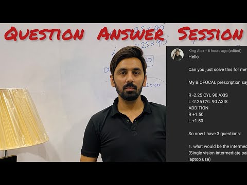 Near vision and intermediate number in cylindrical Form