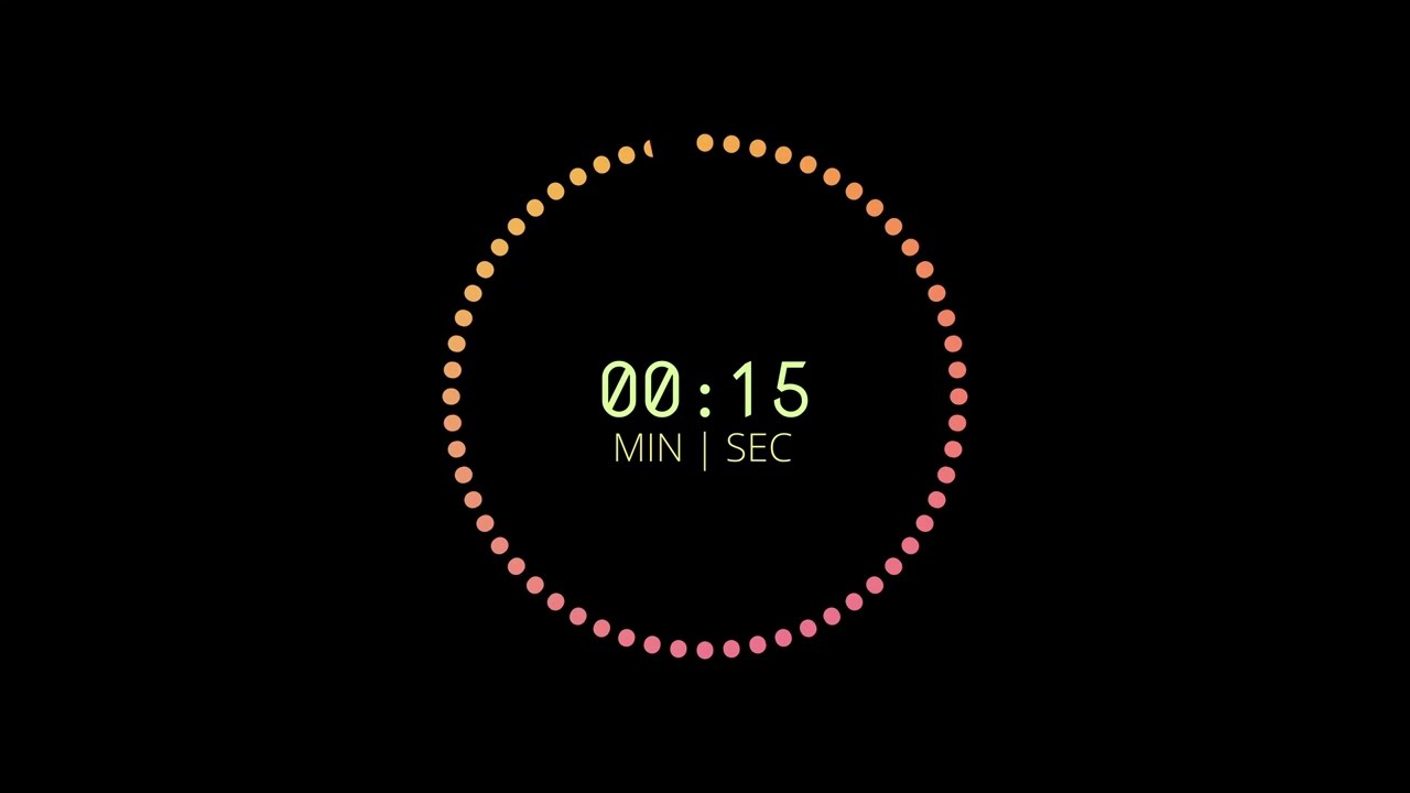 [4K] 15 Second Countdown Tick Timer