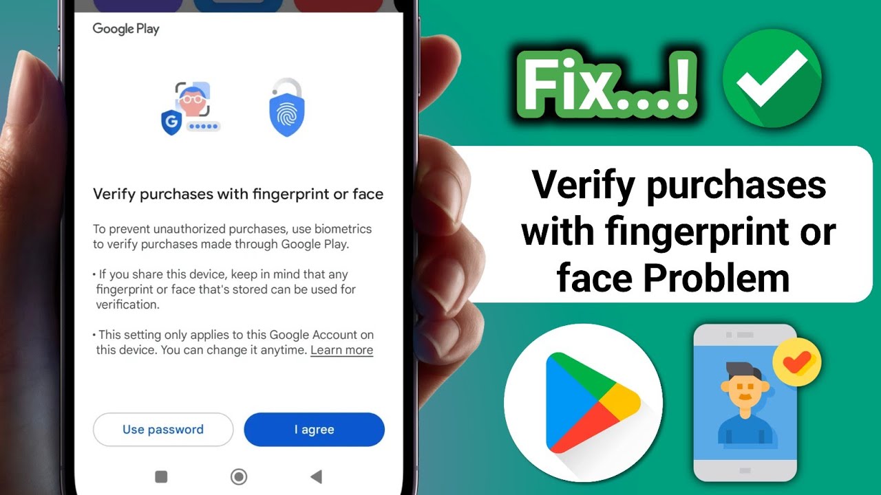 Play Store Verify Purchase With Fingerprint Or Face | Verify Purchase With Fingerprint Or Face