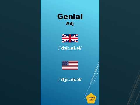 Genial meaning pronunciation and synonyms #Shorts